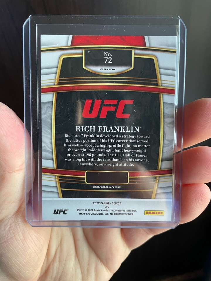 Rich Franklin Concourse Blue Prizm - 2022 Panini Select UFC #72 Retail ...