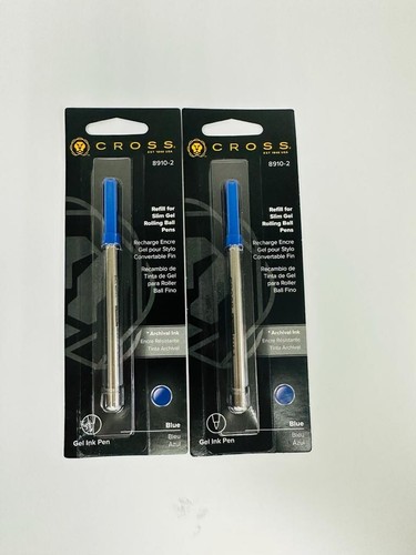 Cross 8910-2 Blue Gel Rolling Ball Refill fits Spire Click Century Pens ...