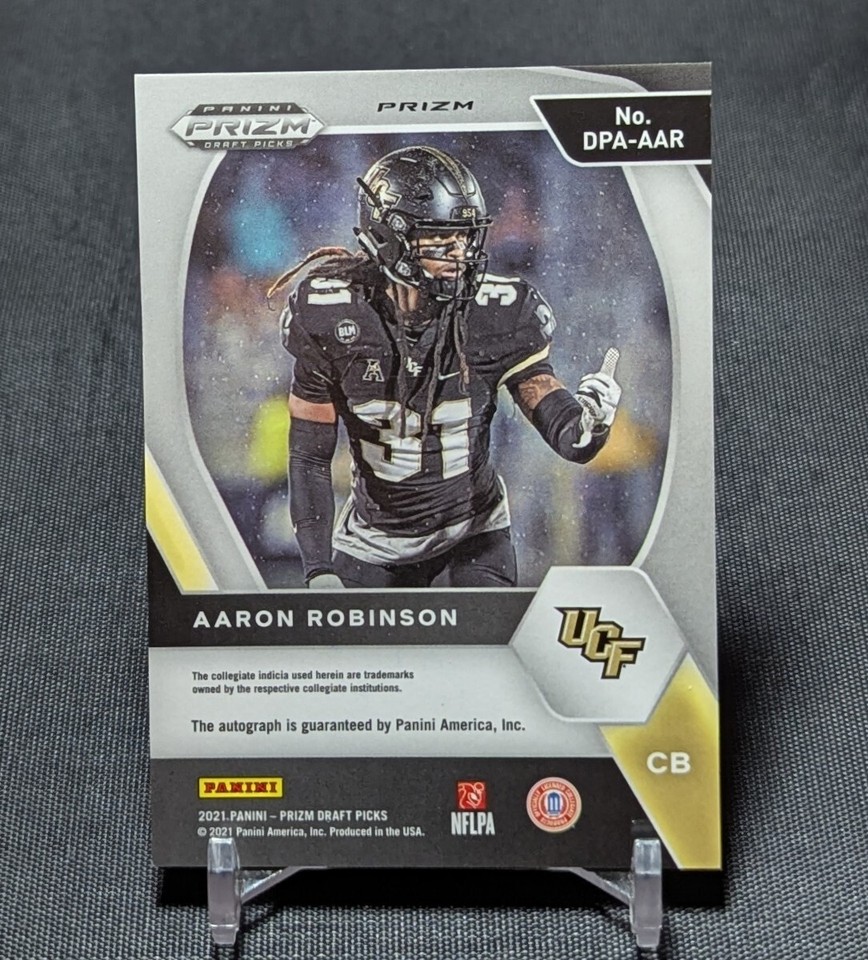 Aaron Robinson Orange Auto Rookie RC 2021 Prizm Draft Picks Card #DPA ...