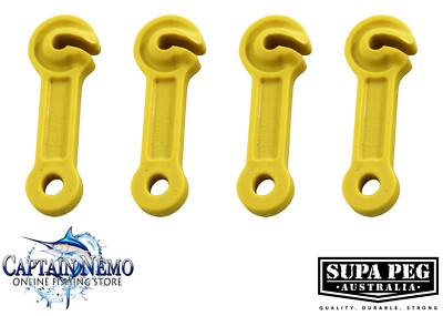 SUPA PEG 4 X HEAVY DUTY ROPE RUNNER F-SHAPED YELLOW POLYCARBONATE ...