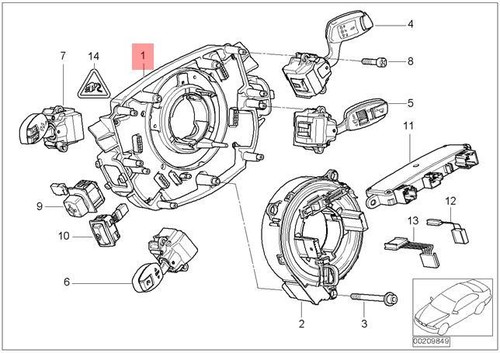 Genuine BMW E65 E66 E67 RR1 Steering Wheel Switch Assembly OEM 61316970833 | eBay UK