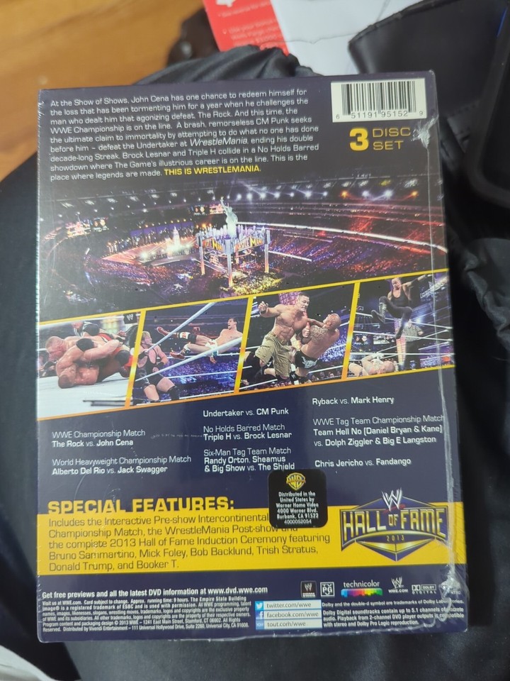 WWE: Wrestlemania XXIX 29 John Cena The Rock HHH ~ NEW & SEALED US 3 ...