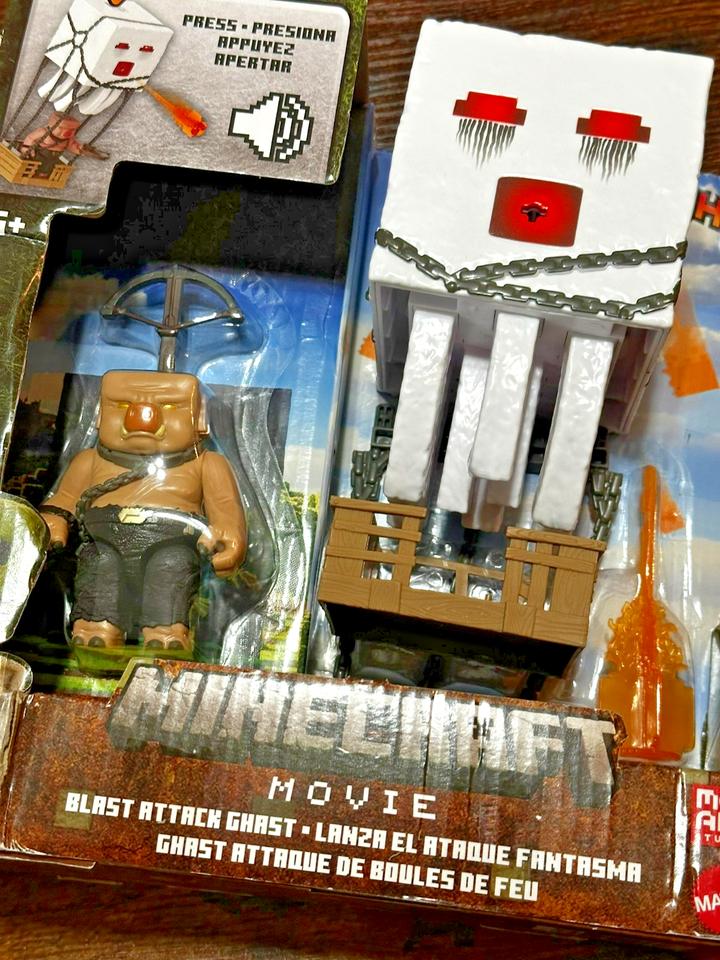 Minecraft Blast Attack Ghast Action Figure Set with Lights, Sounds ...