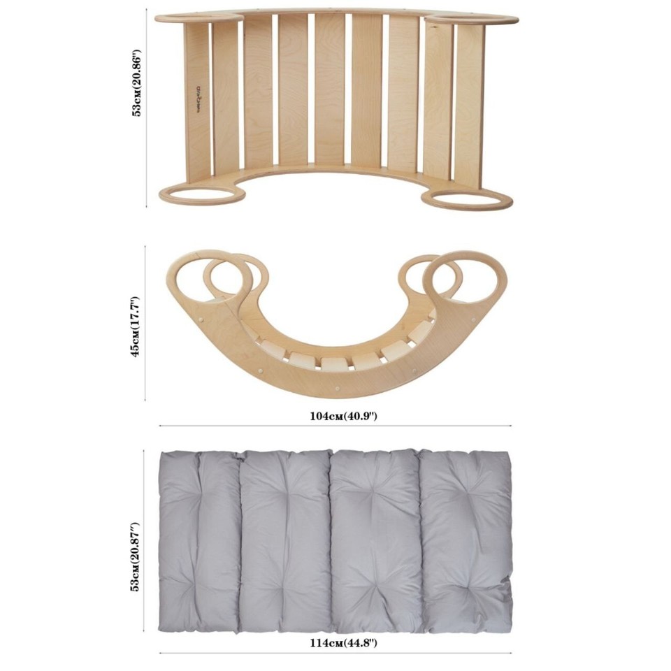 Montessori Child Rocking Bed, Wooden Rocking Play, Wooden Rocking Chair ...