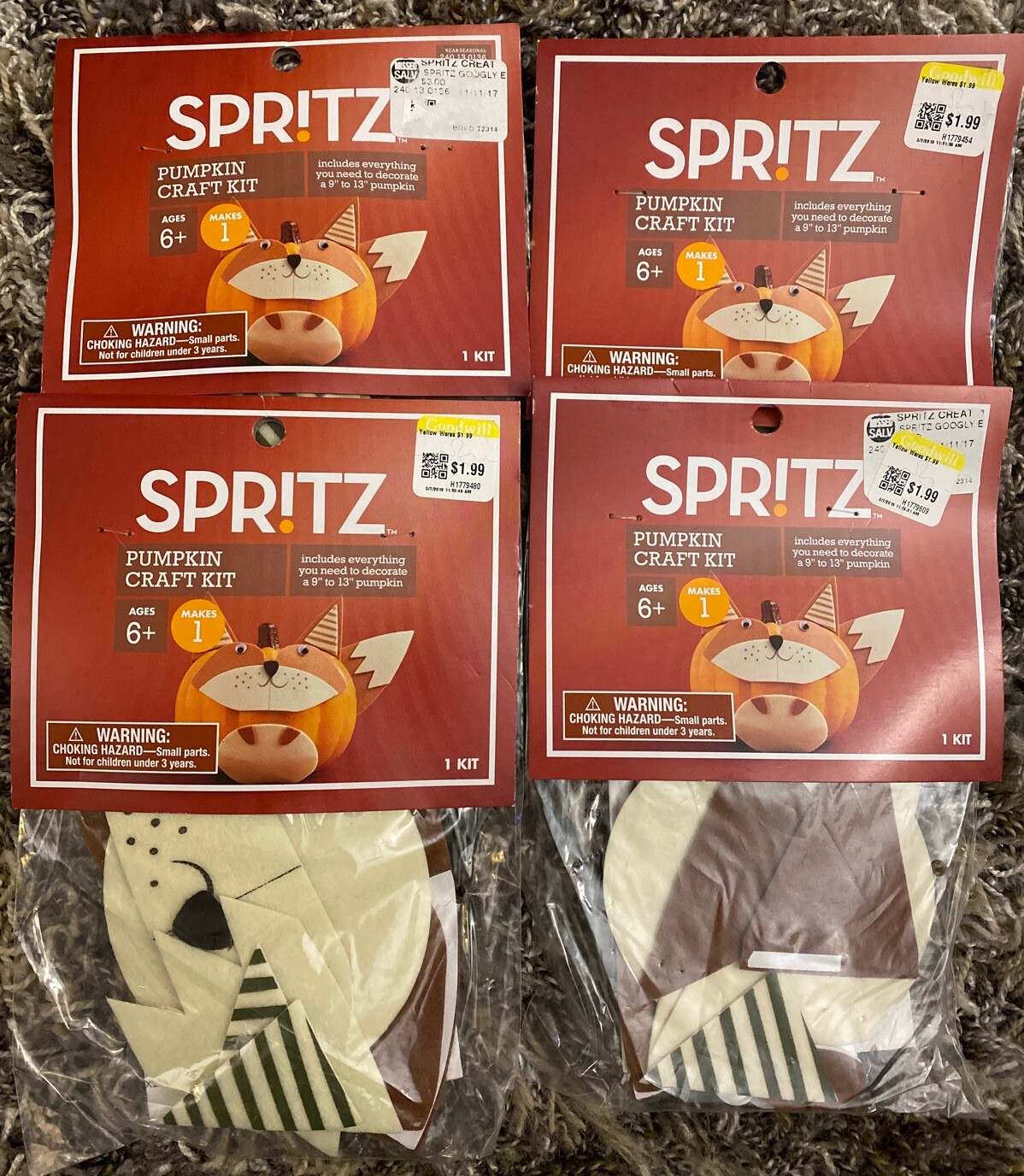 Spritz Lot of 7 Pumpkin Decorating Craft Kits Fall Thanksgiving ...