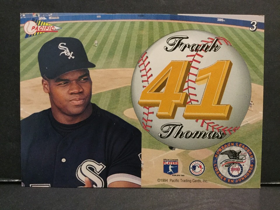 1994 Pacific Trading Spanish Baseball Gold Prism Insert #3 Frank Thomas ...