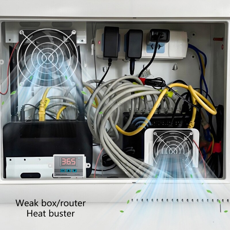 USB Powered Cooling Fans Thermostat for Cabinets and Plant House ...