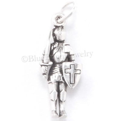 KNIGHT Charm ARMOR Pendant Medieval Renaissance Sterling Silver .925 ...