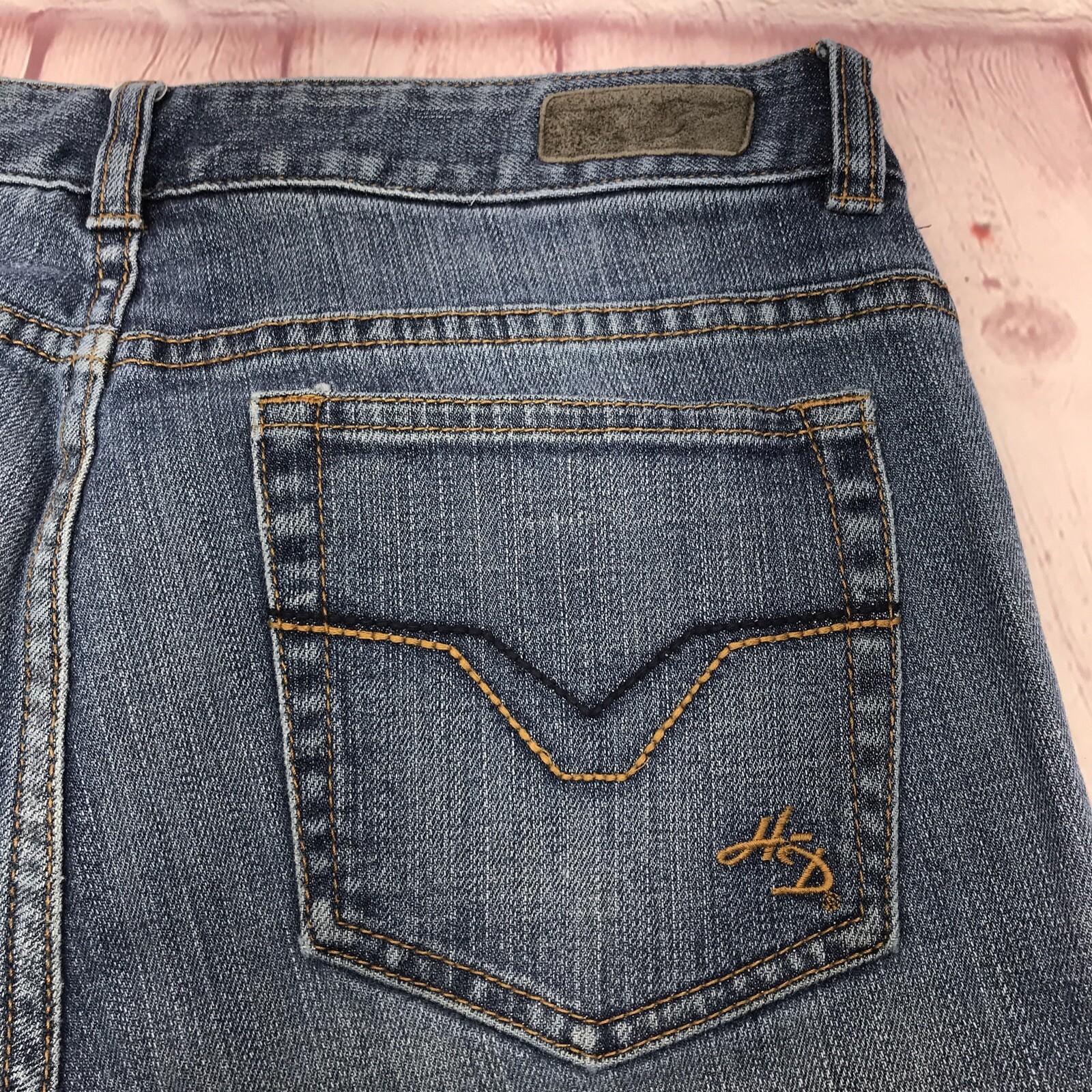 Harley-Davidson Women's Boot Cut Denim Blue Jeans 10 Biker Motorcycle ...