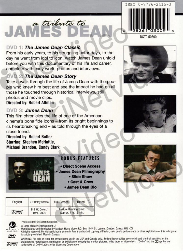 A Tribute to James Dean (DVD, 2005, 3-Disc Set) for sale online | eBay
