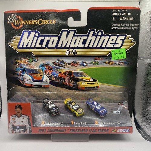 1999 Micro Machines Dale Earnhardt Sr & Jr, Steve Park Checkered Flag NASCAR | eBay