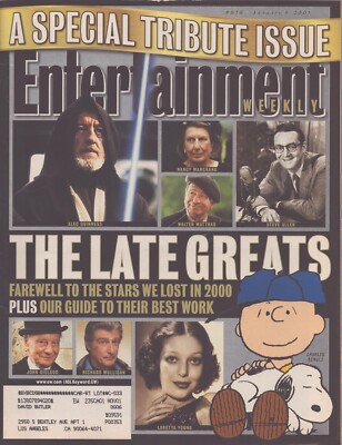Entertainment Weekly - January 5, 2001 - Late Greats: Stars We Lost In ...