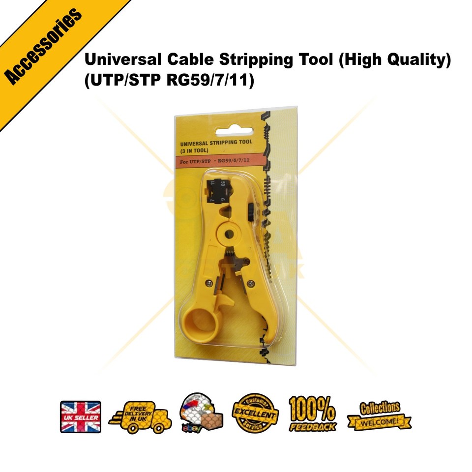 UNIVERSAL CABLE STRIPPING TOOL FOR UTP/STP RG-59/6/7/11 CAT 5 COAXIAL CABLE | eBay
