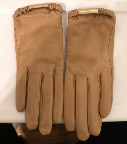 Camel Genuine Leather Italian Gloves lined with wool | eBay