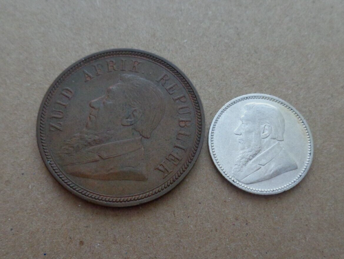 South Africa coins 1898 bronze penny and 6 pence silver 1896 - (a) | eBay