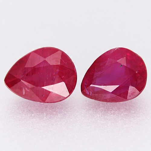 Pair 2pcs/0.45ct t.w 4x3mm Pear Natural Heated Pink Sapphire ...