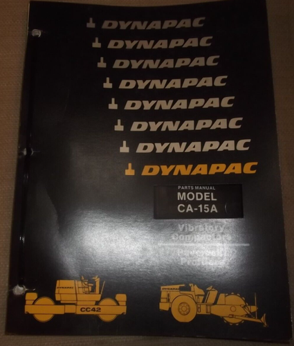 DYNAPAC CA-15A VIBRATORY COMPACTOR PARTS MANUAL BOOK CATALOG S/N 1651 ...