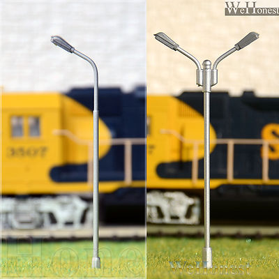 12 x HO / OO gauge Model Railway train Lamp posts Led street lights ...