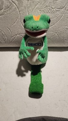 Geico Insurance Gecko Plush Golf Club Head Cover Sock Lizard Green Head ...