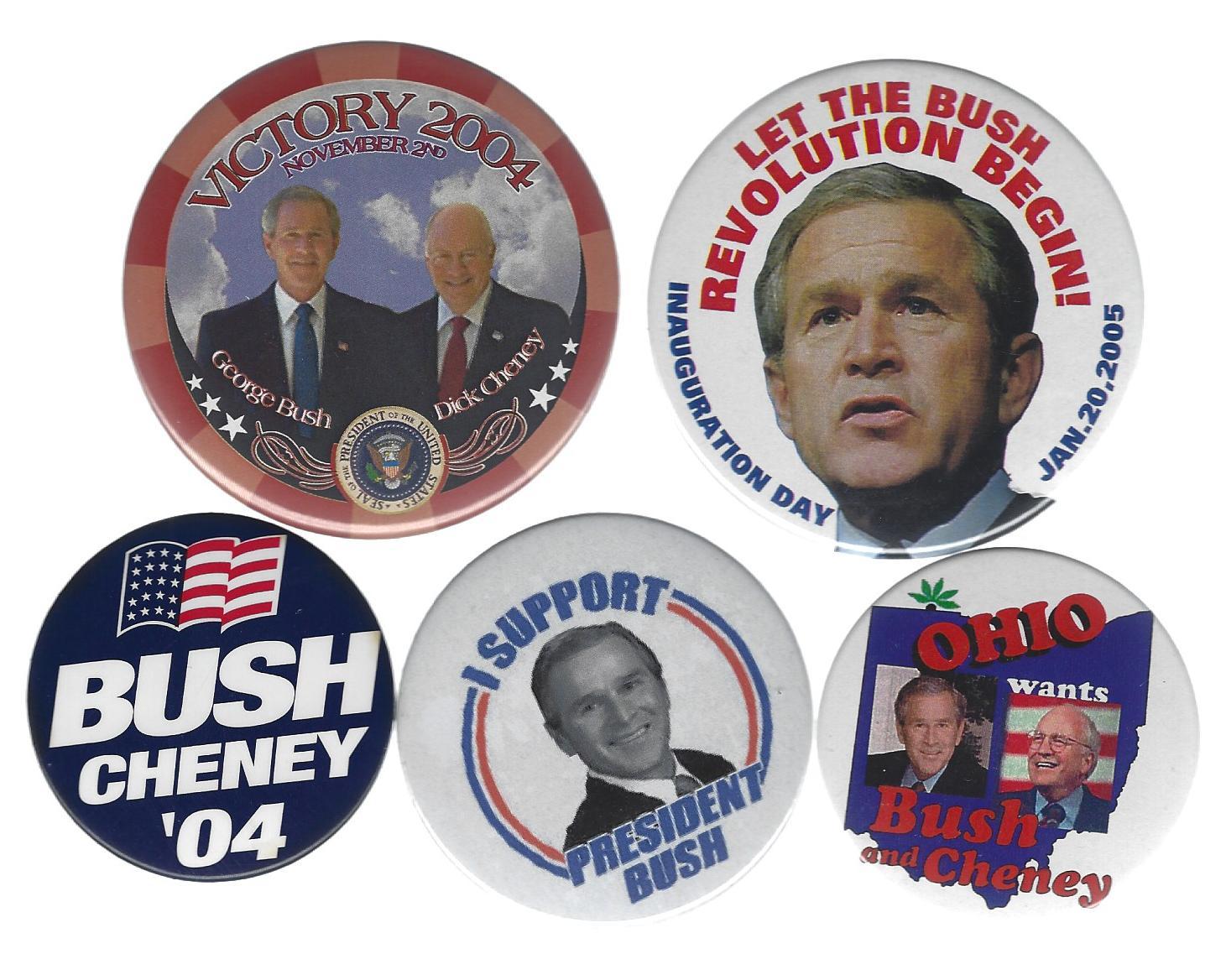 GEORGE W. BUSH CAMPAIGN BUTTONS - GROUP OF 5 - LOT B | eBay
