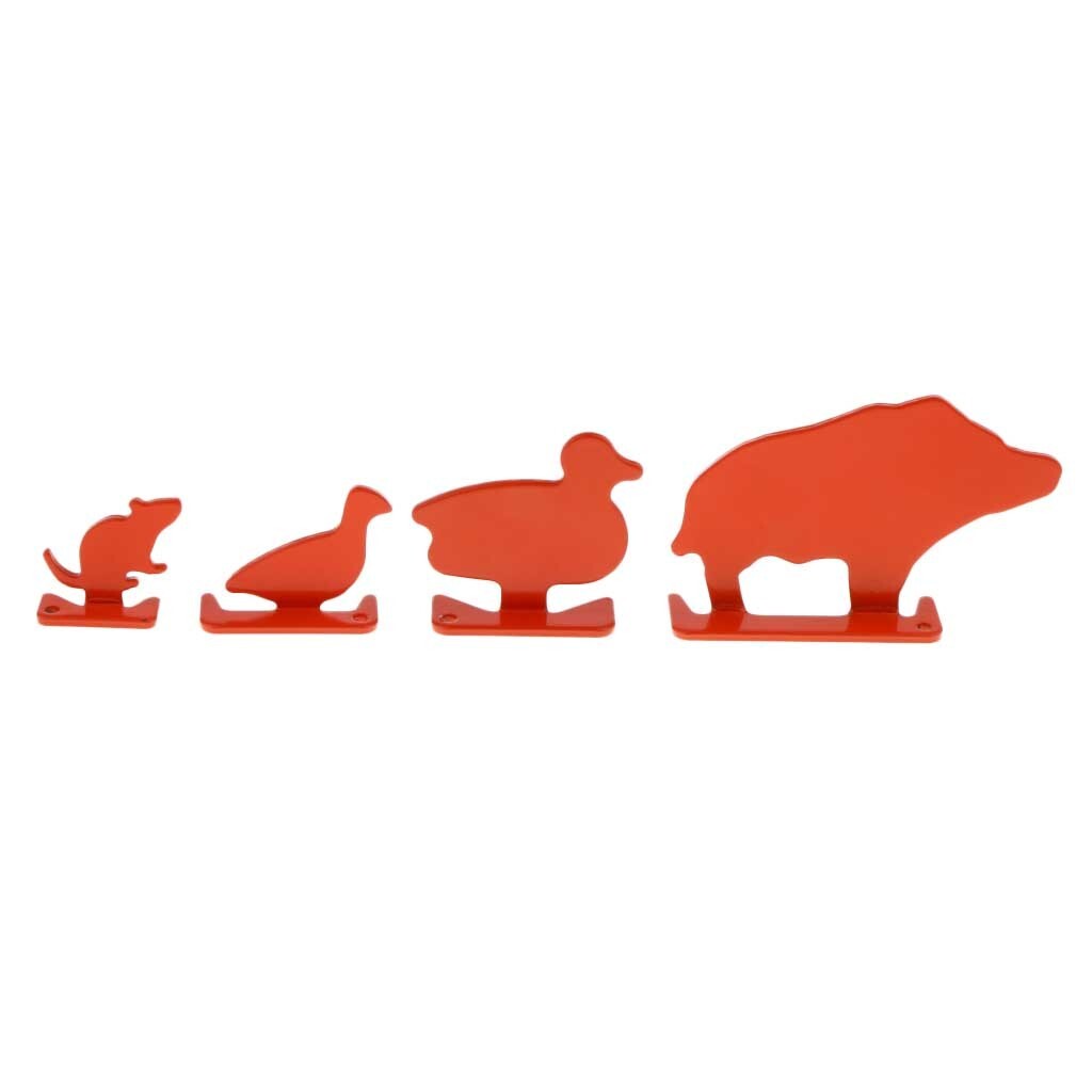 4pcs Metal Animal Silhouette Targets Set Shooting Plinking Practice ...