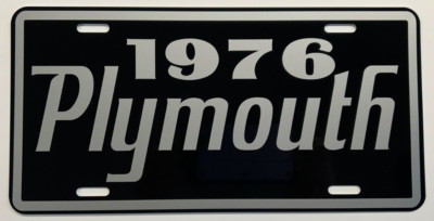 1976 76 Plymouth Metal License Plate Duster Gran Fury Valiant Scamp ...