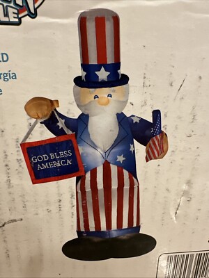 Uncle Sam Airblown Inflatable Prop July 4th Yard Lawn America USA Gemmy ...