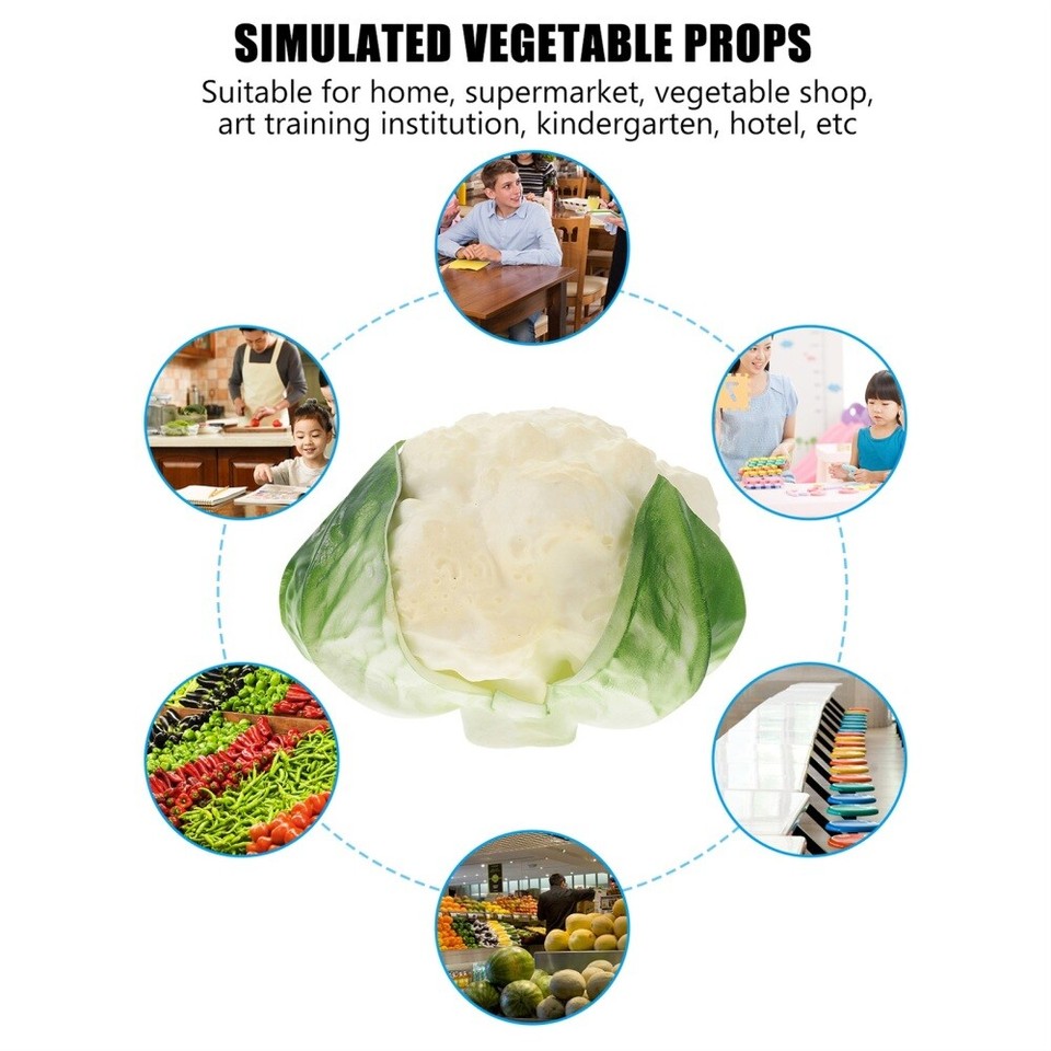 Realistic Cauliflower Decor Fake for Home Plants Vegetables | eBay