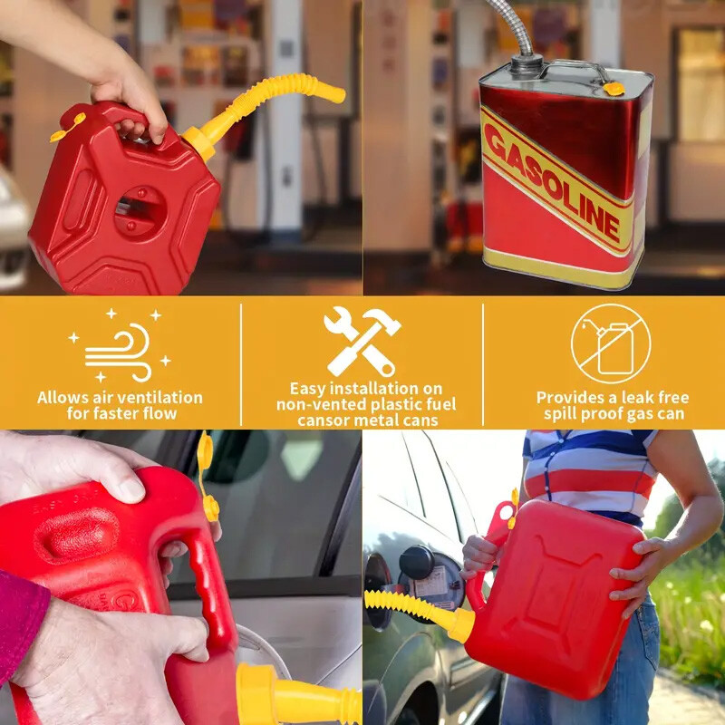 5Pcs Yellow Fuel Gas Can Jug Vent Cap Blitz Scepter Essence Midwest ...