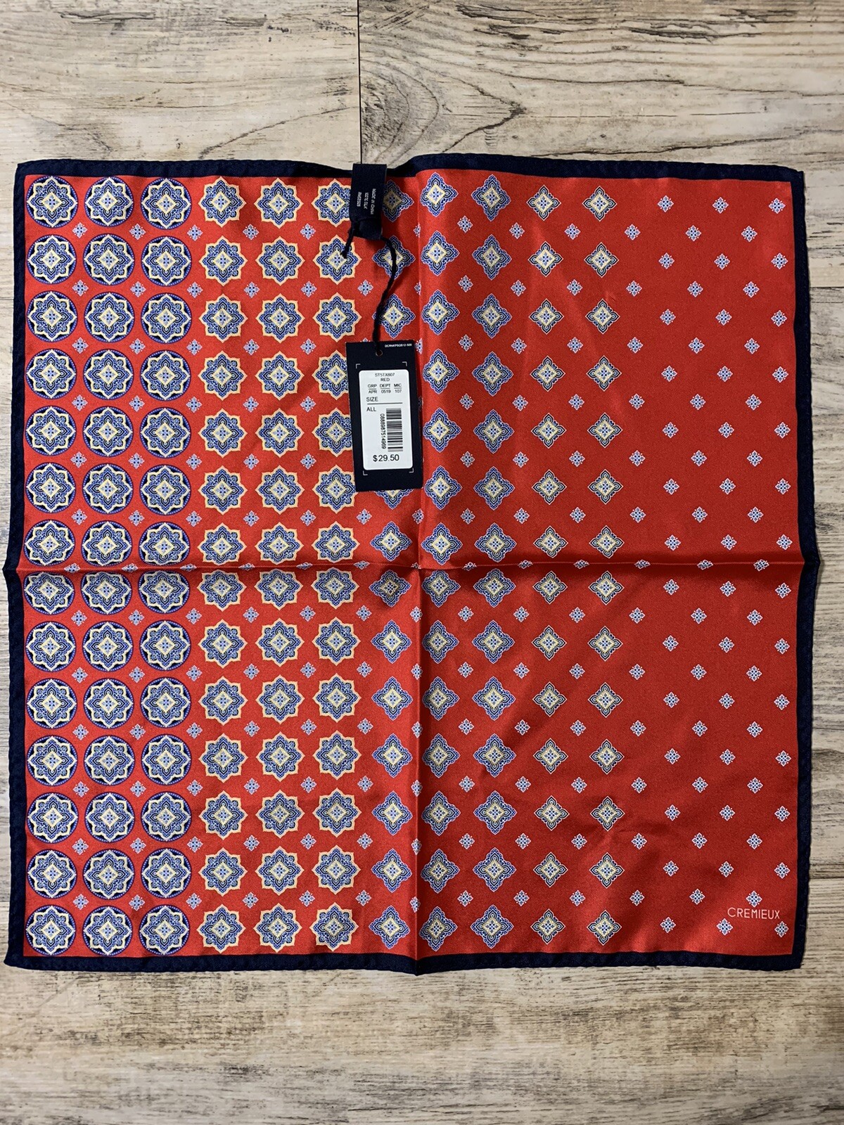 LOT OF 2 Daniel Cremieux Silk Pocket Squares Variable Pattern 16.5"X16 ...