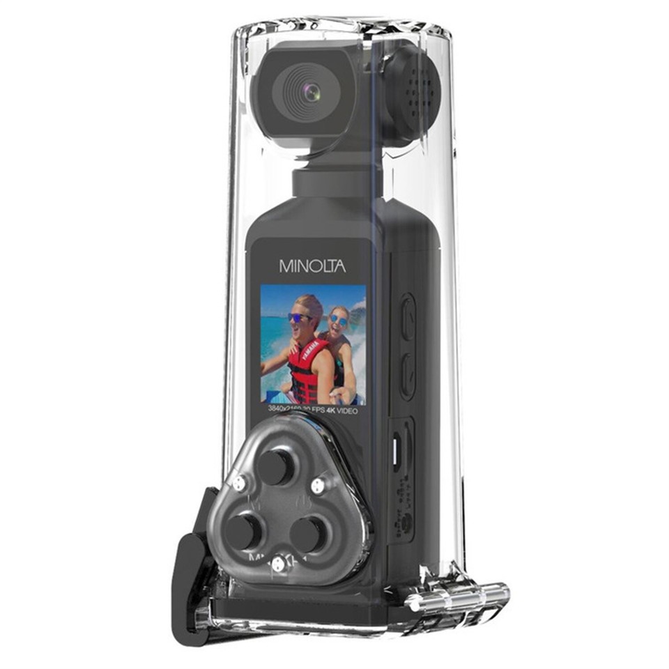 Minolta MN4KP1 4K Ultra HD Pocket Camcorder with WiFi & Waterproof ...