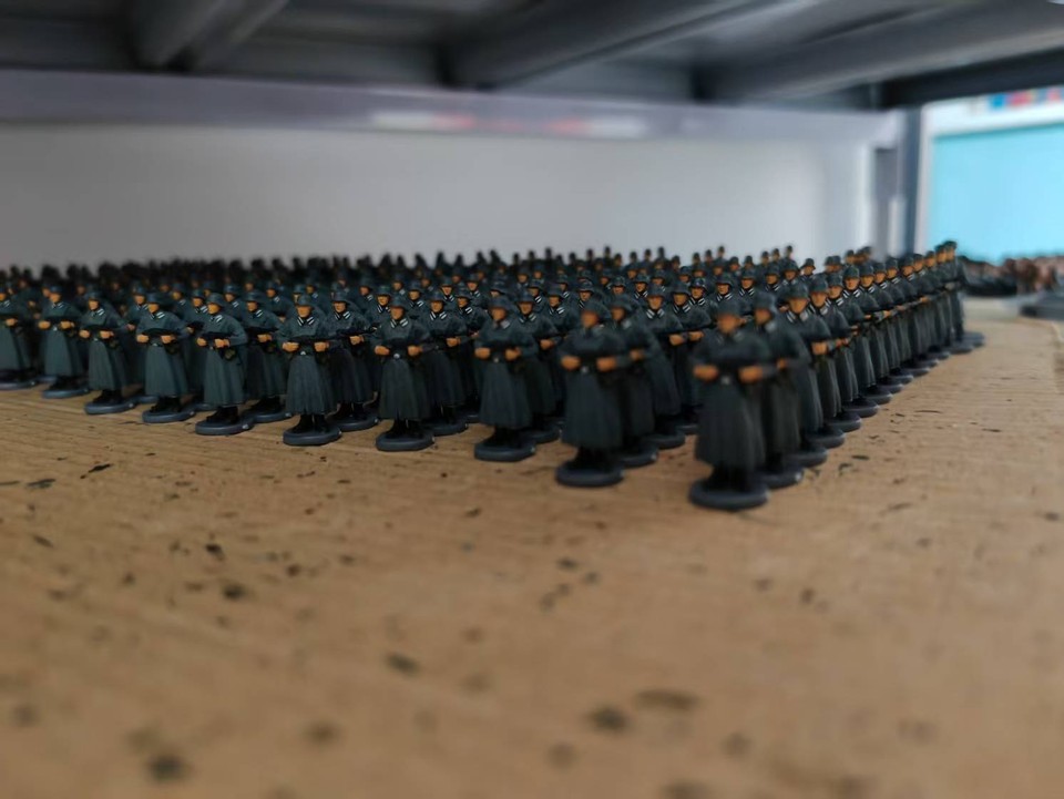 Homemade 1/72 WWII German Army 1 Commander + 40 Soldiers Finished Model ...