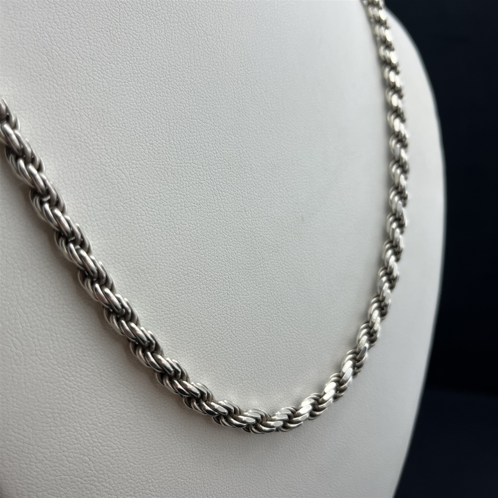 Men's Chunky Rope Chain Sterling Silver 26 Inch Masculine Necklace | eBay