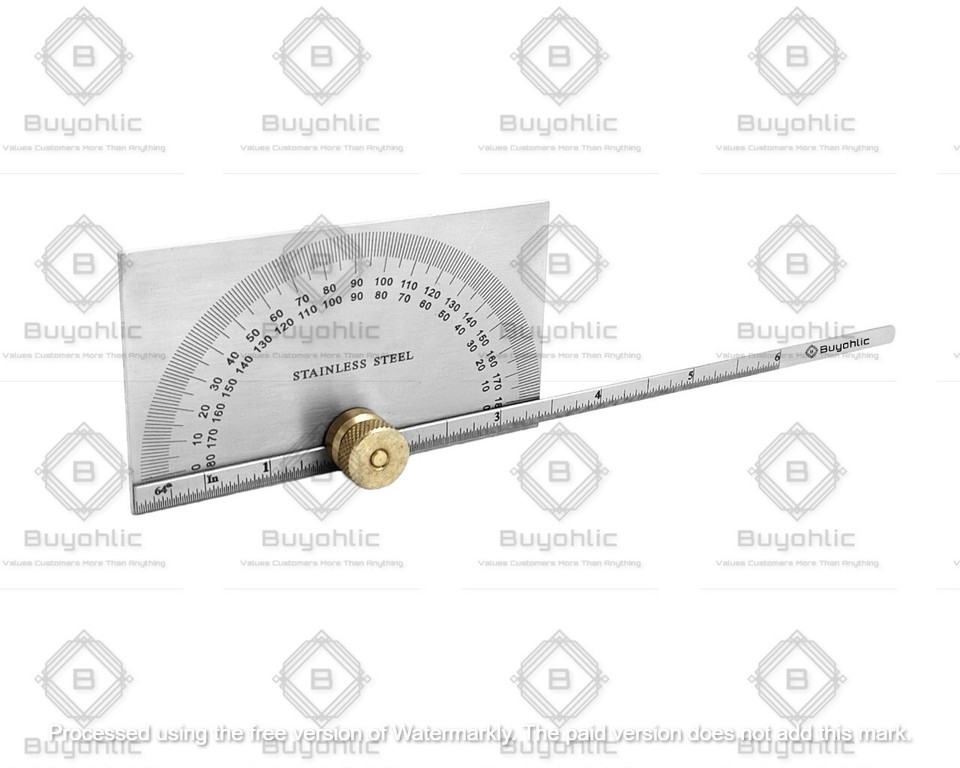 Stainless Steel Protractor (Square Head Depth cum Degree Protractor) | eBay