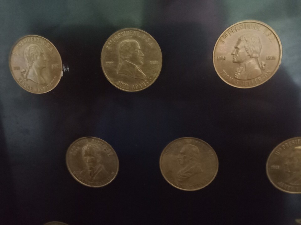 Couroc George Washington to Gerald Ford Framed coin collection | eBay