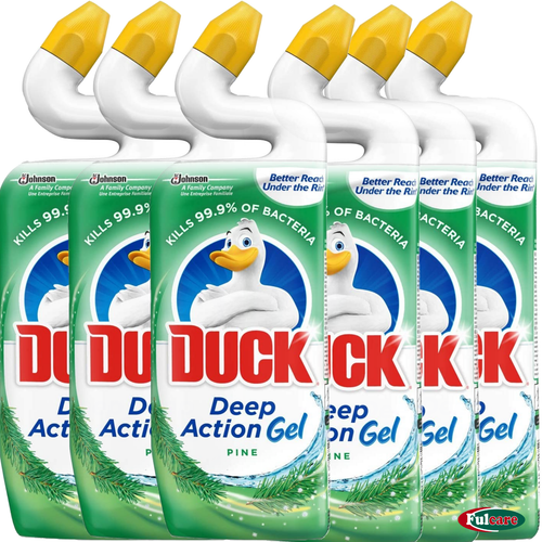 Toilet Duck 5 in 1 Pine Gel Toilet Cleaner, Kills Bacteria Disinfects ...