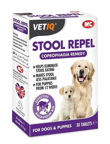 VETIQ STOOL REPEL TABLETS STOPS POO EATING EFFECTIVE BEHAVIOUR AID 30 ...
