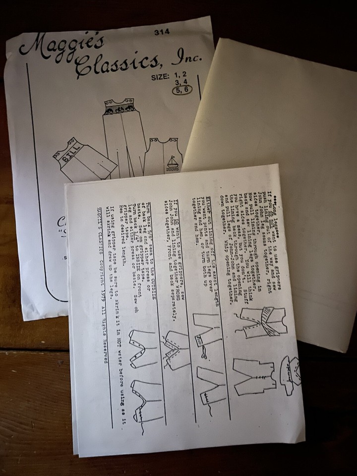 Maggie's Classics Johnny #314 Shorttails Longtails Romper Pattern Size ...