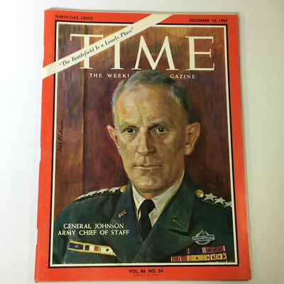 VTG Time Magazine December 10 1965 - General Harold Keith Johnson Army Chief | eBay