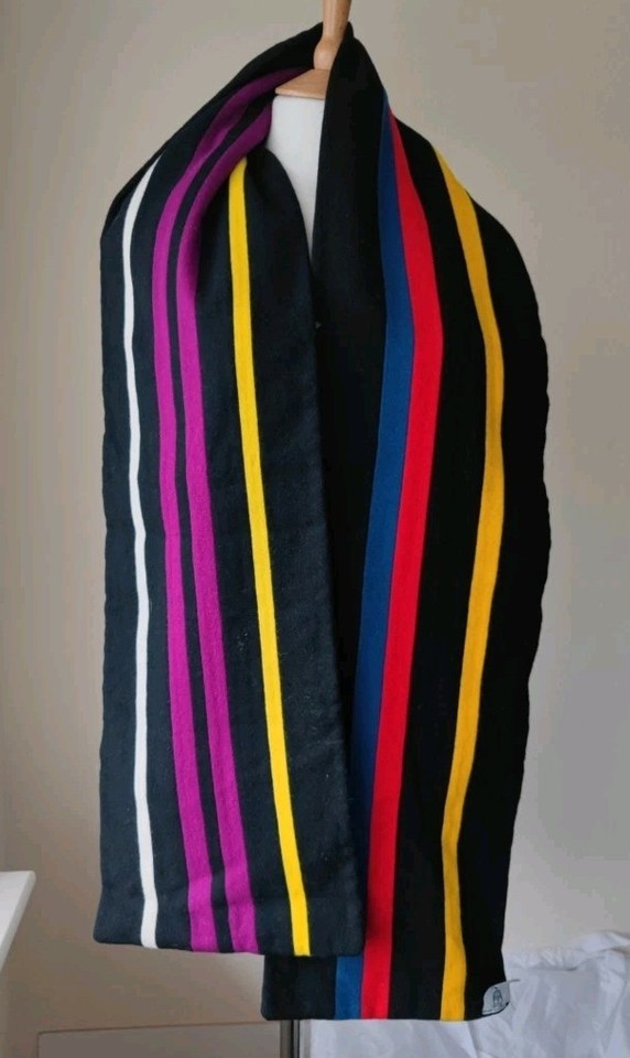 Vintage Woollen University Scarf Circa 1960's Luke Eyres multi stripes ...