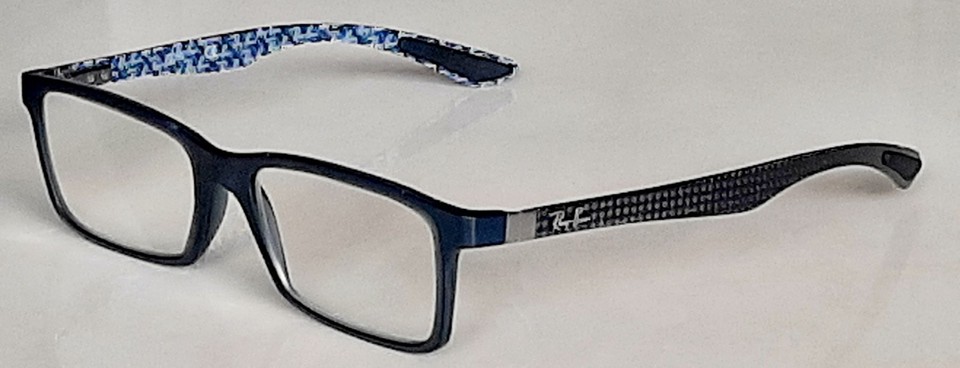 RAY BAN RB 8901 5262 Carbon Fibre Eyeglasses Glasses Frames Blue ...