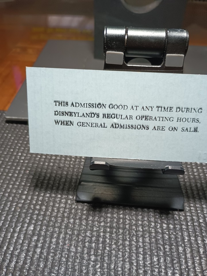 Vintage Late 50s Disneyland MAIN GATE ADMISSION Complimentary Ticket ...