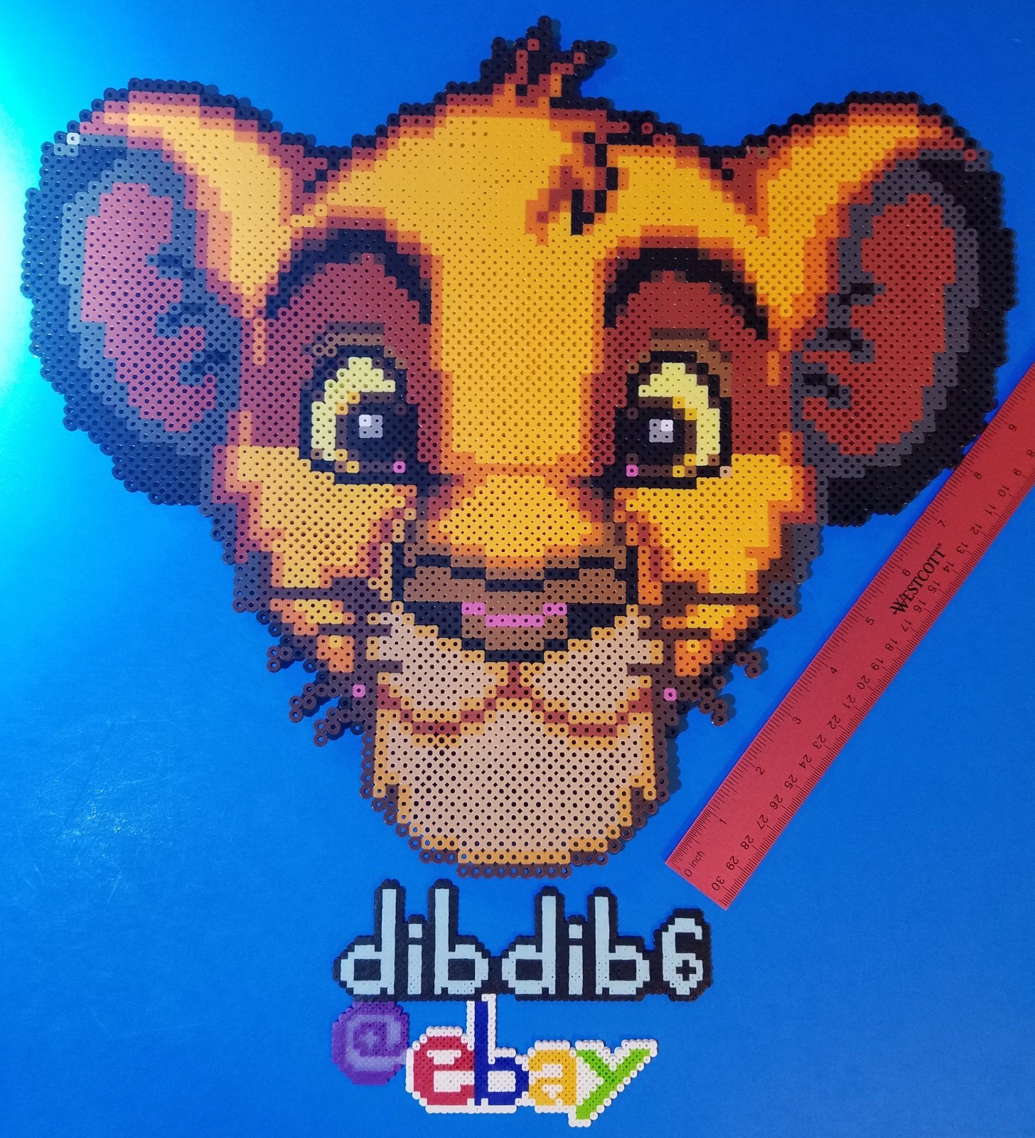 Simba Lion King perler art hama sprite edm edc kandi rave melty | eBay