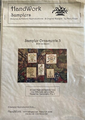 Handwork Samplers SAMPLER ORNAMENTS 3: Birds & Beasts Cross Stitch ...