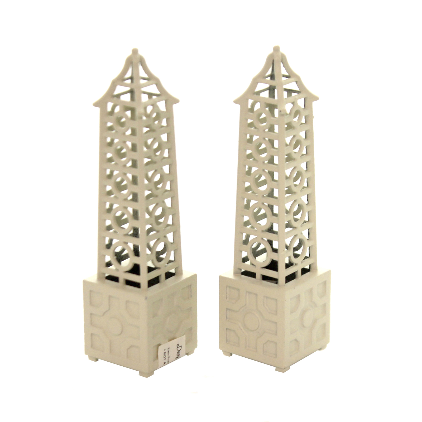 Dept 56 Seasons Bay Lattice Obelisk Set of 2 Village Accessories 53376 ...