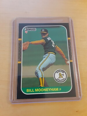1987 Donruss #302 BILL MOONEYHAM Oakland Athletics Baseball Card, SP ...