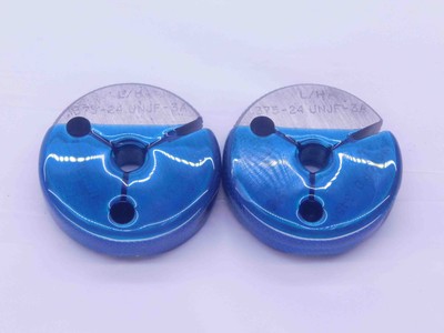 3/8 24 UNJF 3A LEFT HAND THREAD RING GAGES .375 GO NO GO P.D.'S = .3479 ...