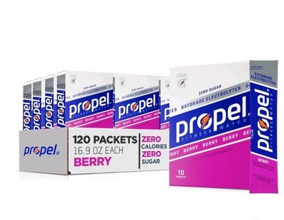 Propel Powder Packets Berry 120 Count Electrolytes Vitamins No Sugar ...