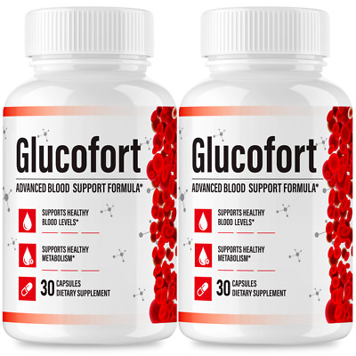 (2 Pack) Glucofort Blood Sugar Supplement Capsules, Blood Support (120 ...