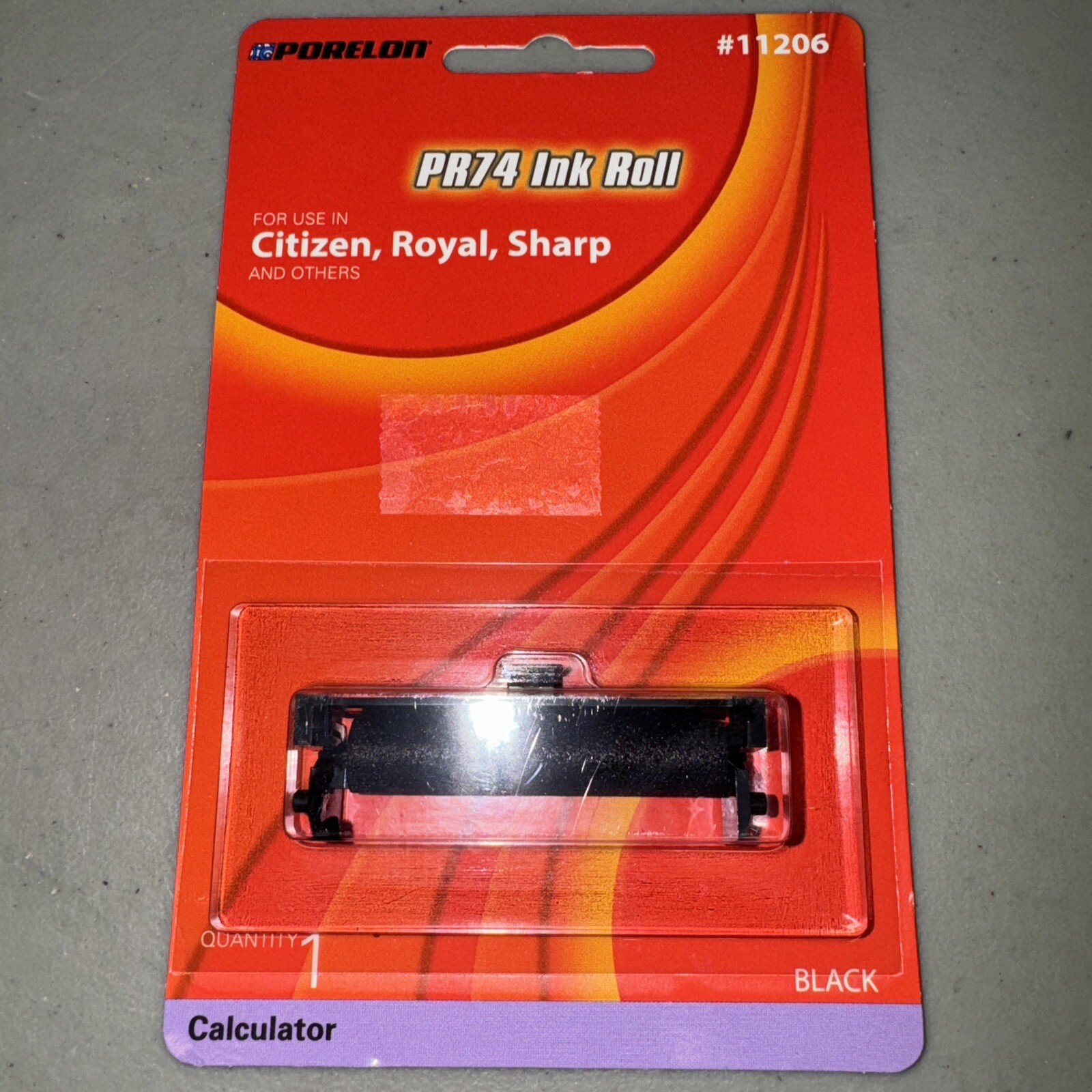 Porelon 11206 PR74 Calculator Ink Roll, 1-Pack, Black | eBay